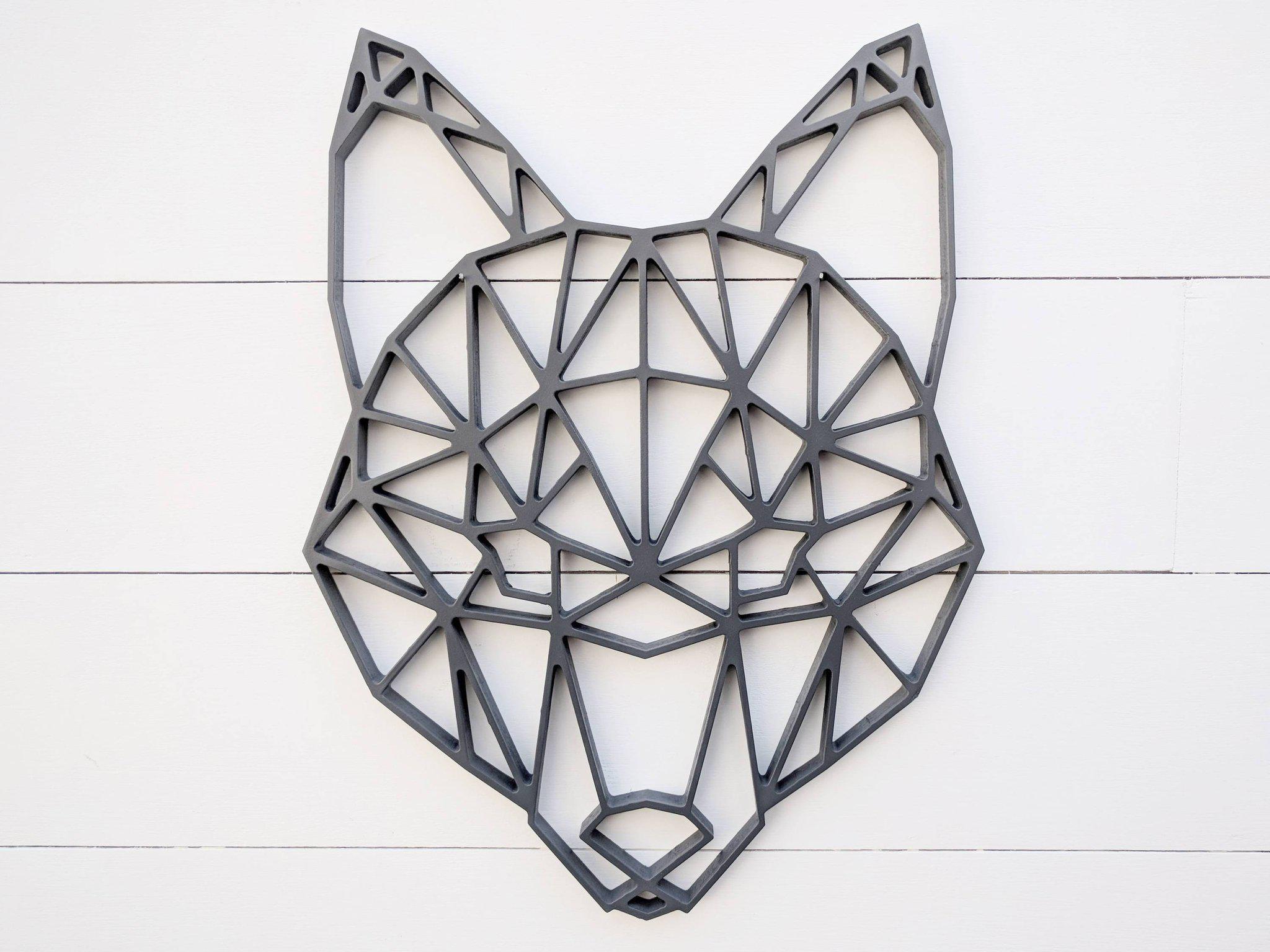 Geometric Wolf Head
